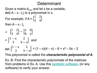 6.5 determinant x | PPT