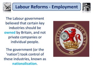 Making of Modern Britain 1880-1951 - labour reforms (employment) | PPTX