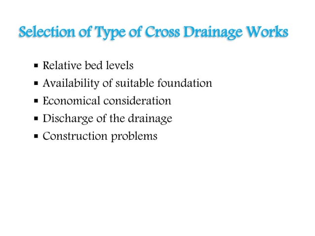 Cross Drainage Work | PPTX