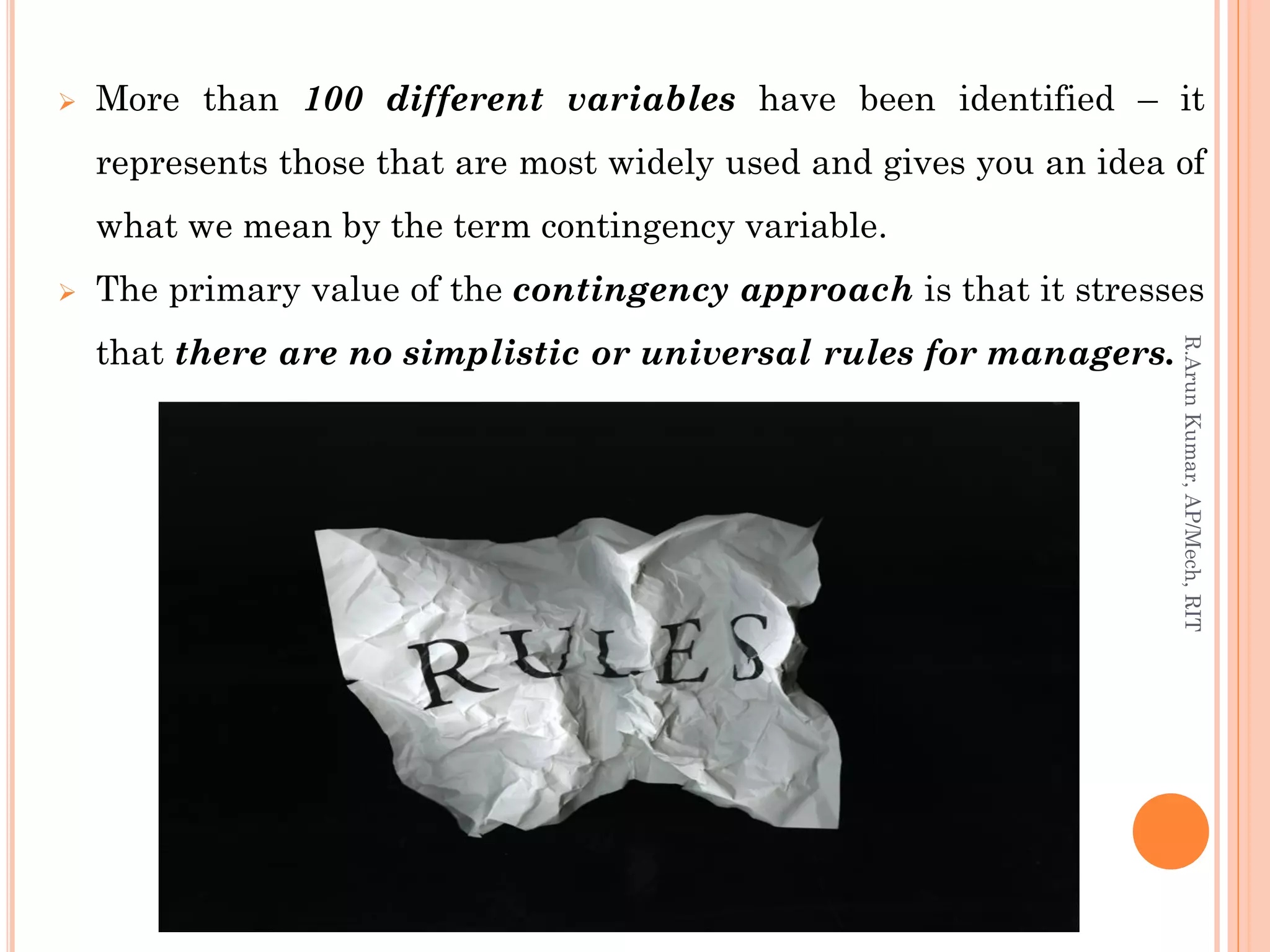 System and contingency approach | PDF