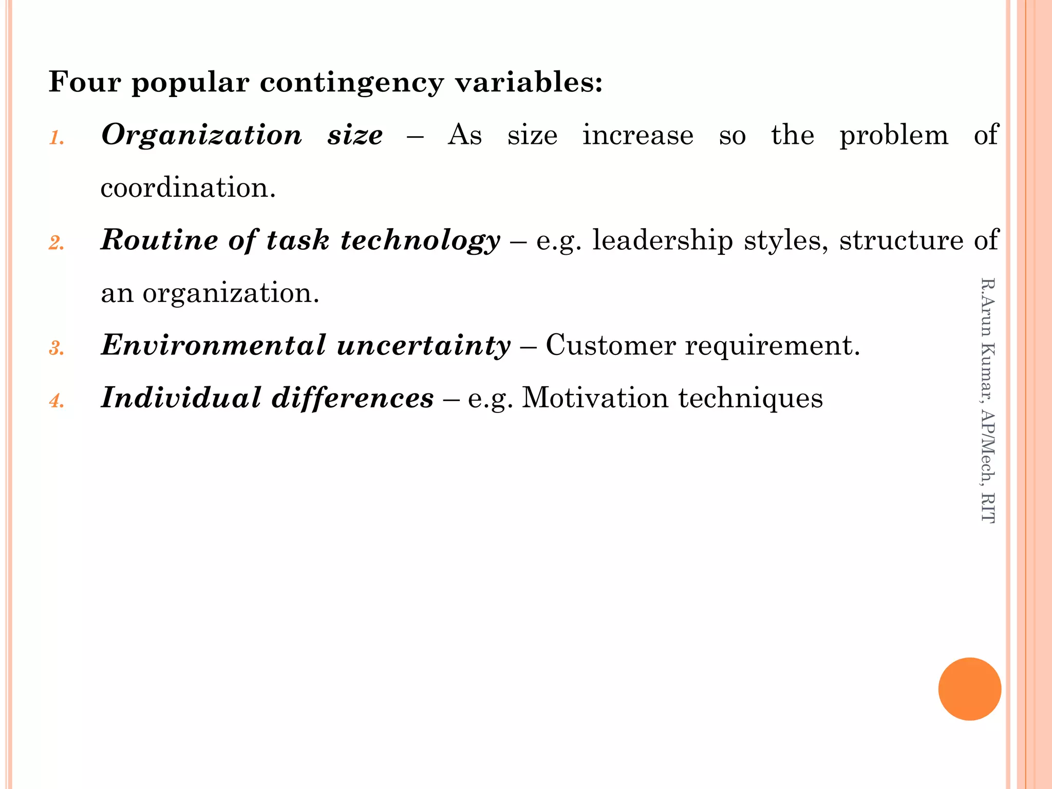 System and contingency approach | PDF