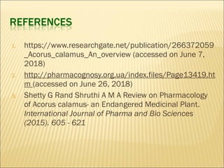 6. acorous calamus (bojho) | PPT