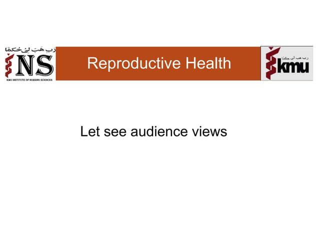 REPRODUCTIVE HEALTH PPT | PPTX