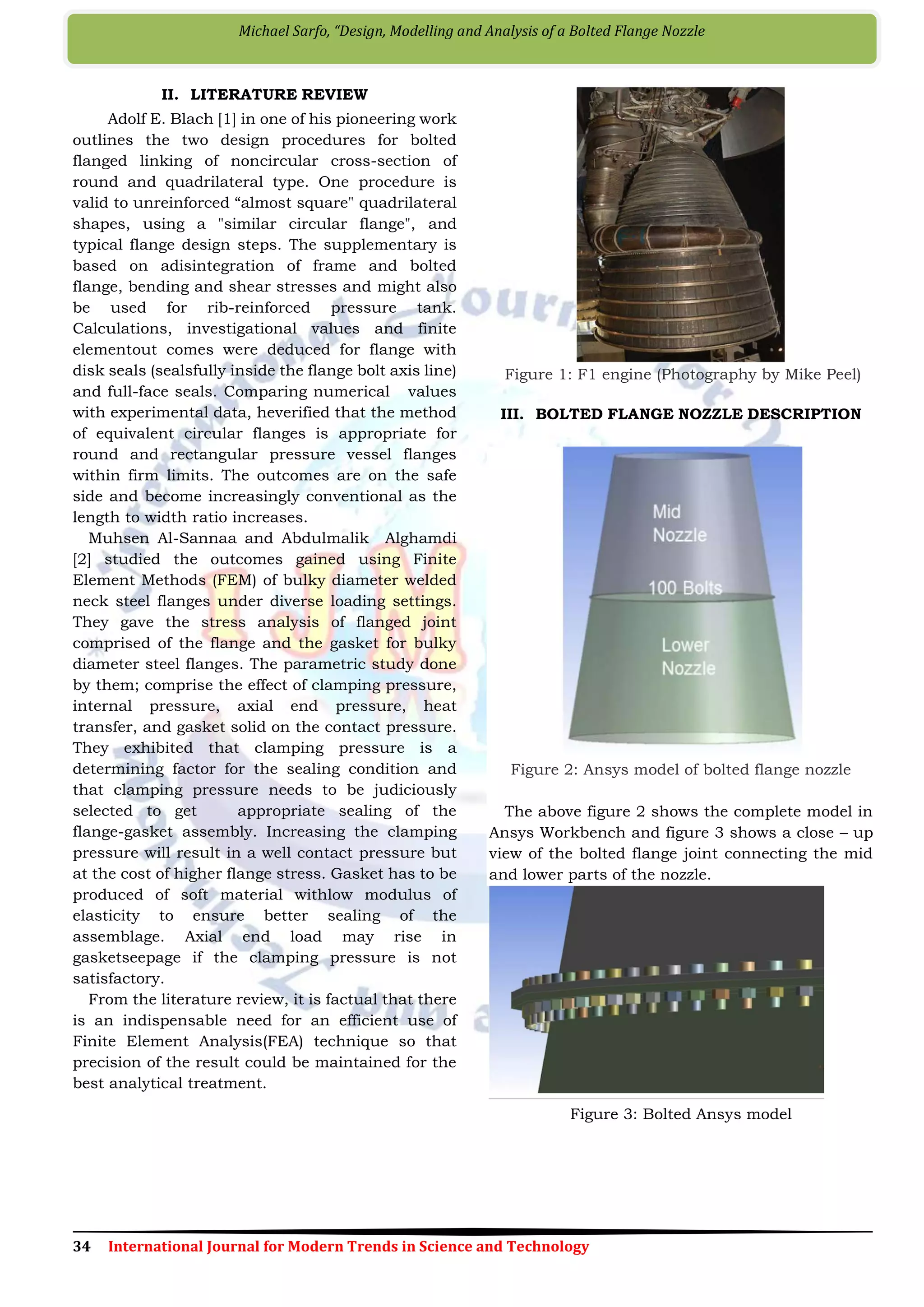 Design, Modelling and Analysis of a Bolted Flange Nozzle | PDF