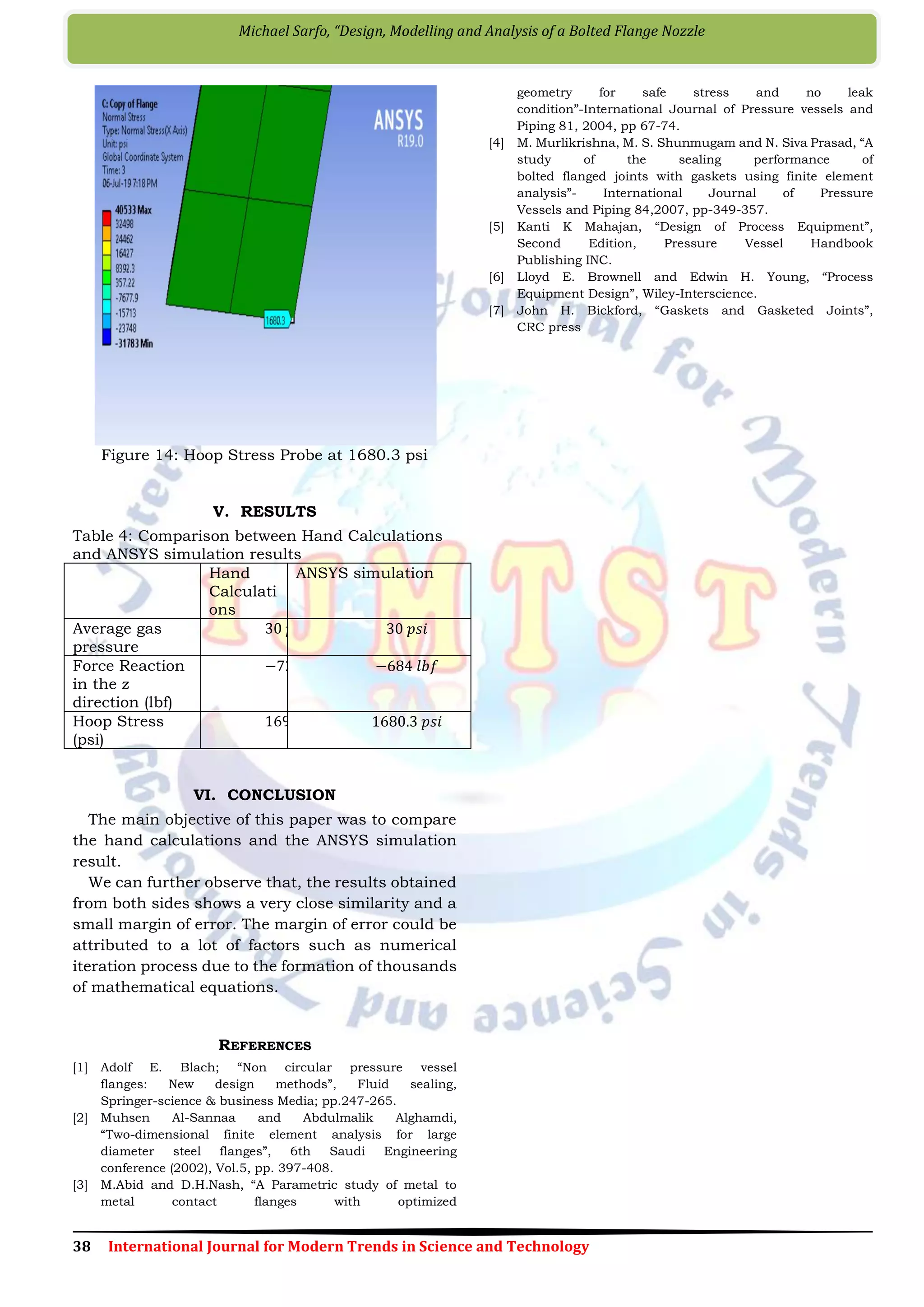 Design, Modelling and Analysis of a Bolted Flange Nozzle | PDF