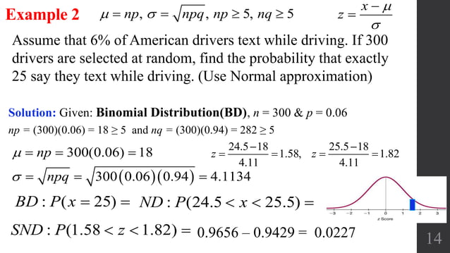 Normal As Approximation To Binomial Pptx Computer Software And Applications Computing