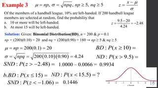Normal as Approximation to Binomial | PPTX