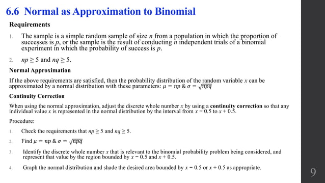 Normal As Approximation To Binomial Pptx Computer Software And Applications Computing
