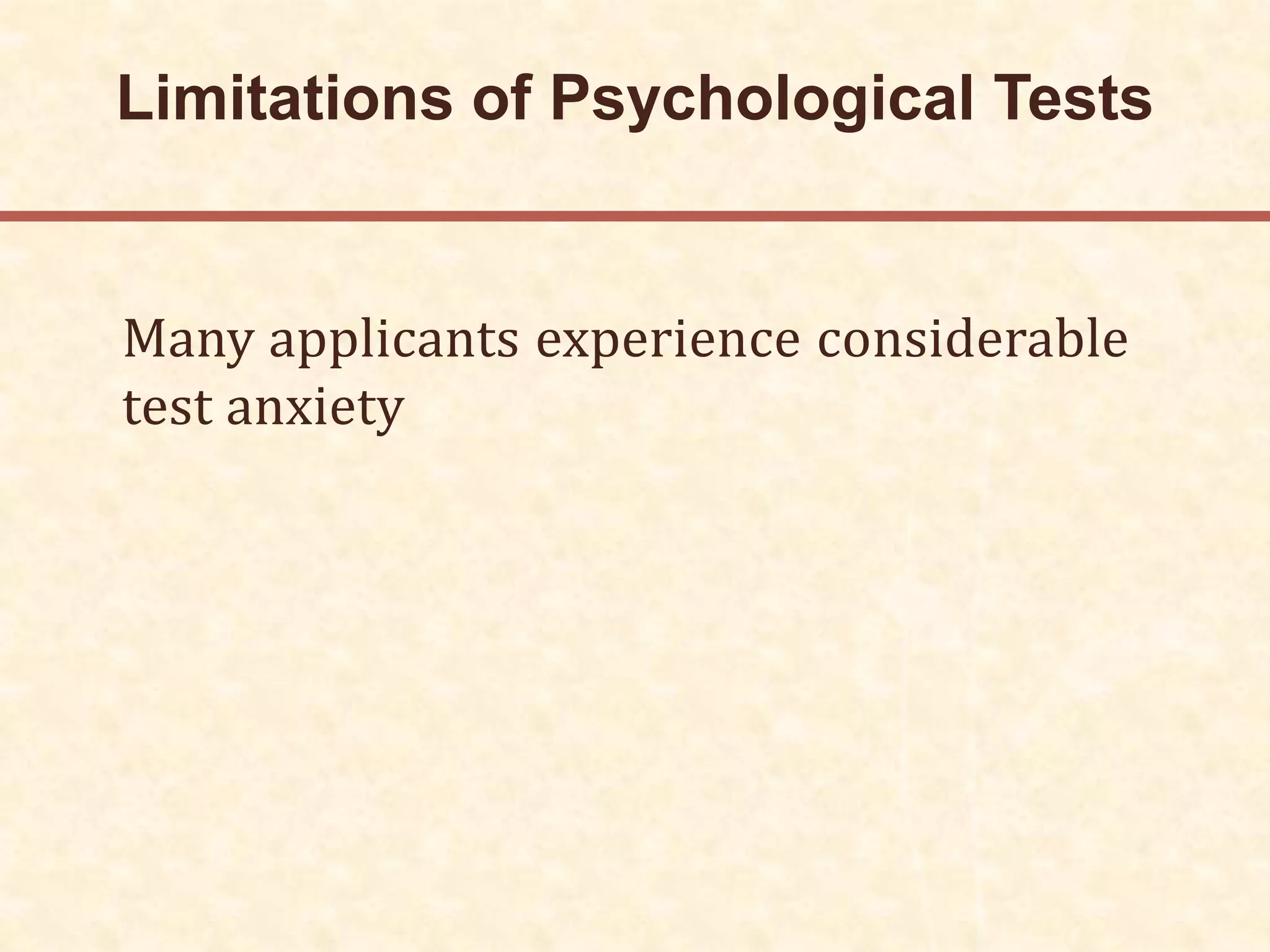 6. limitations of psychological tests S.Lakshmanan Psychologist | PDF