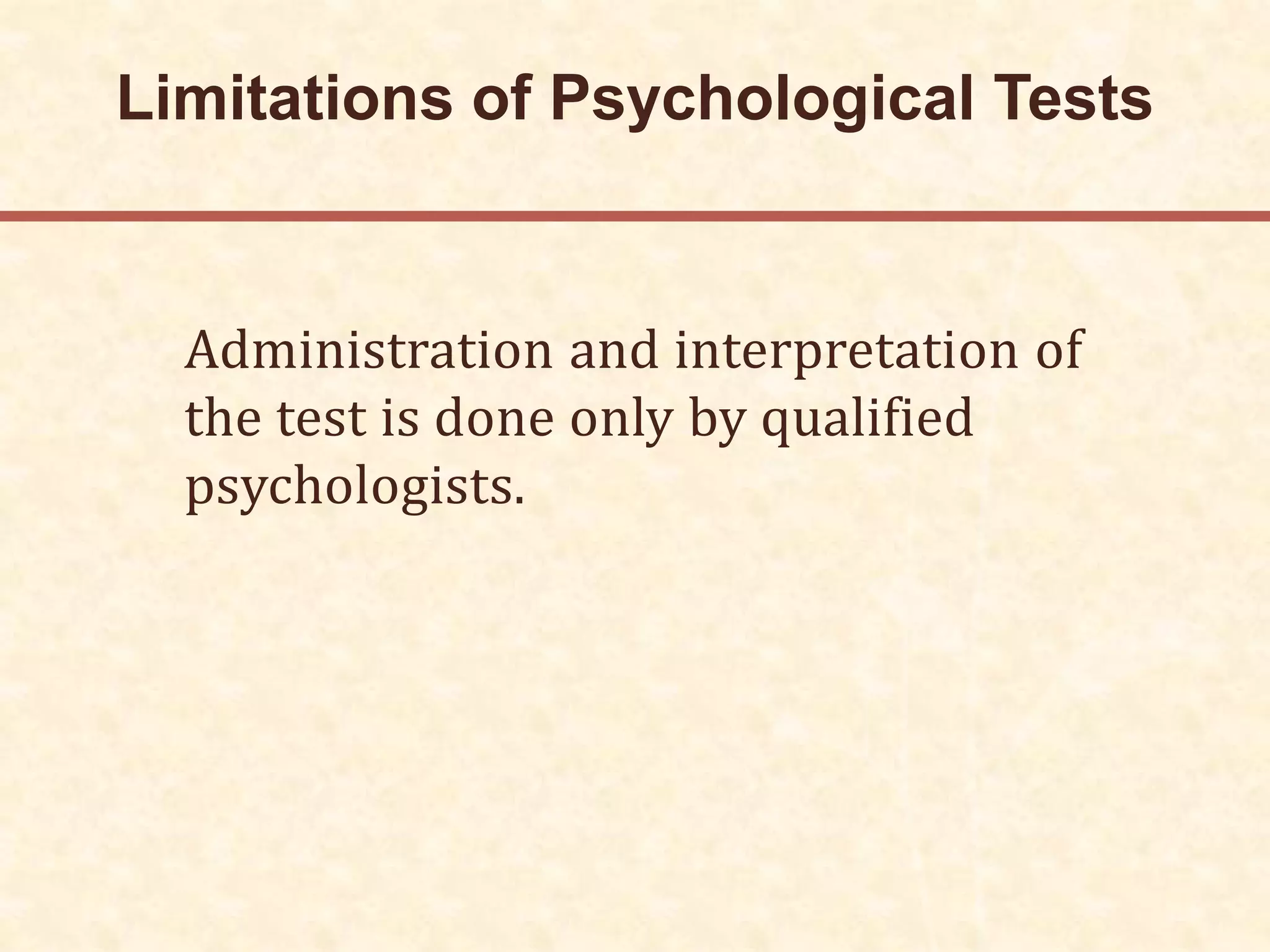 6. limitations of psychological tests S.Lakshmanan Psychologist | PDF