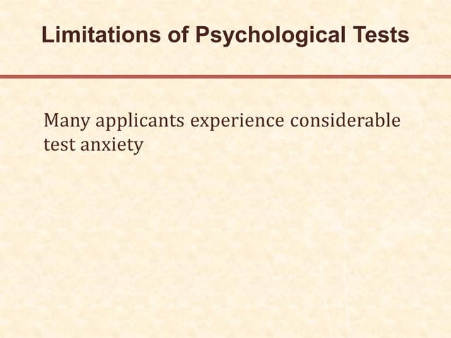 6. limitations of psychological tests S.Lakshmanan Psychologist | PDF