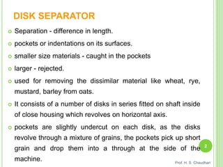Types of Grains Separators- By Hema Gavit. | PPTX