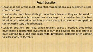 6. Retail Location Planning, Retail Site Location | PPTX