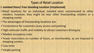 6. Retail Location Planning, Retail Site Location | PPTX