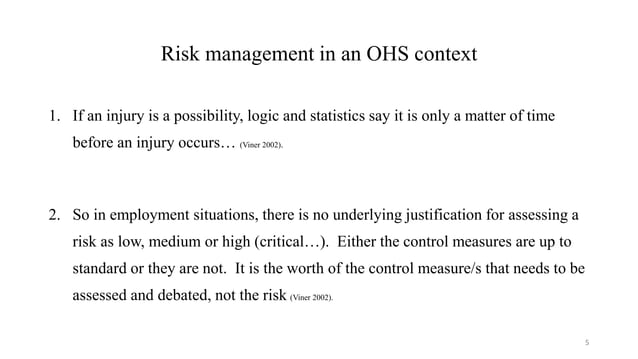 Critical Risk – it’s focus and application | PPT