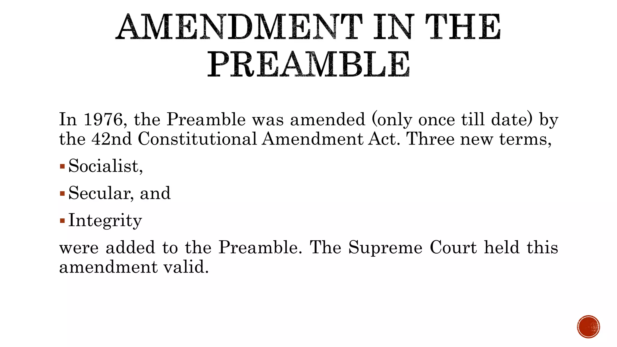 The preamble of the Constitution | PPTX