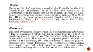 The preamble of the Constitution | PPTX