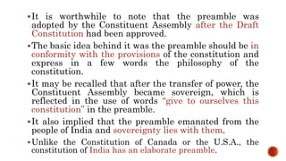 The preamble of the Constitution | PPTX