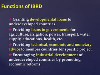 INTERNATIONAL BANK FOR RECONSTRUCTION AND DEVELOPMENT | PPTX | Business ...
