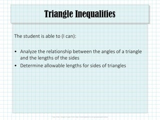 6.3 Triangle Inequalities | PPT
