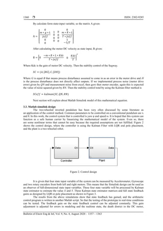 Stabilized controller of a two wheels robot | PDF