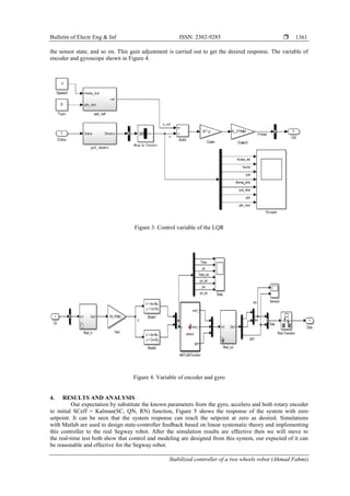 Stabilized controller of a two wheels robot | PDF