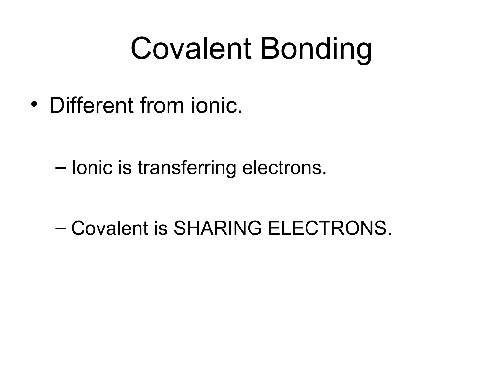 6.1 Covalent Bonding | PPT