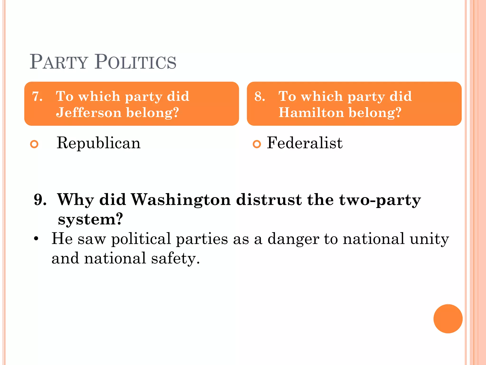 Washington Heads the New Government | PPTX