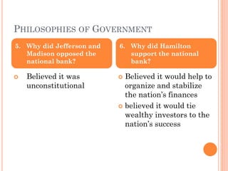 Washington Heads the New Government | PPTX