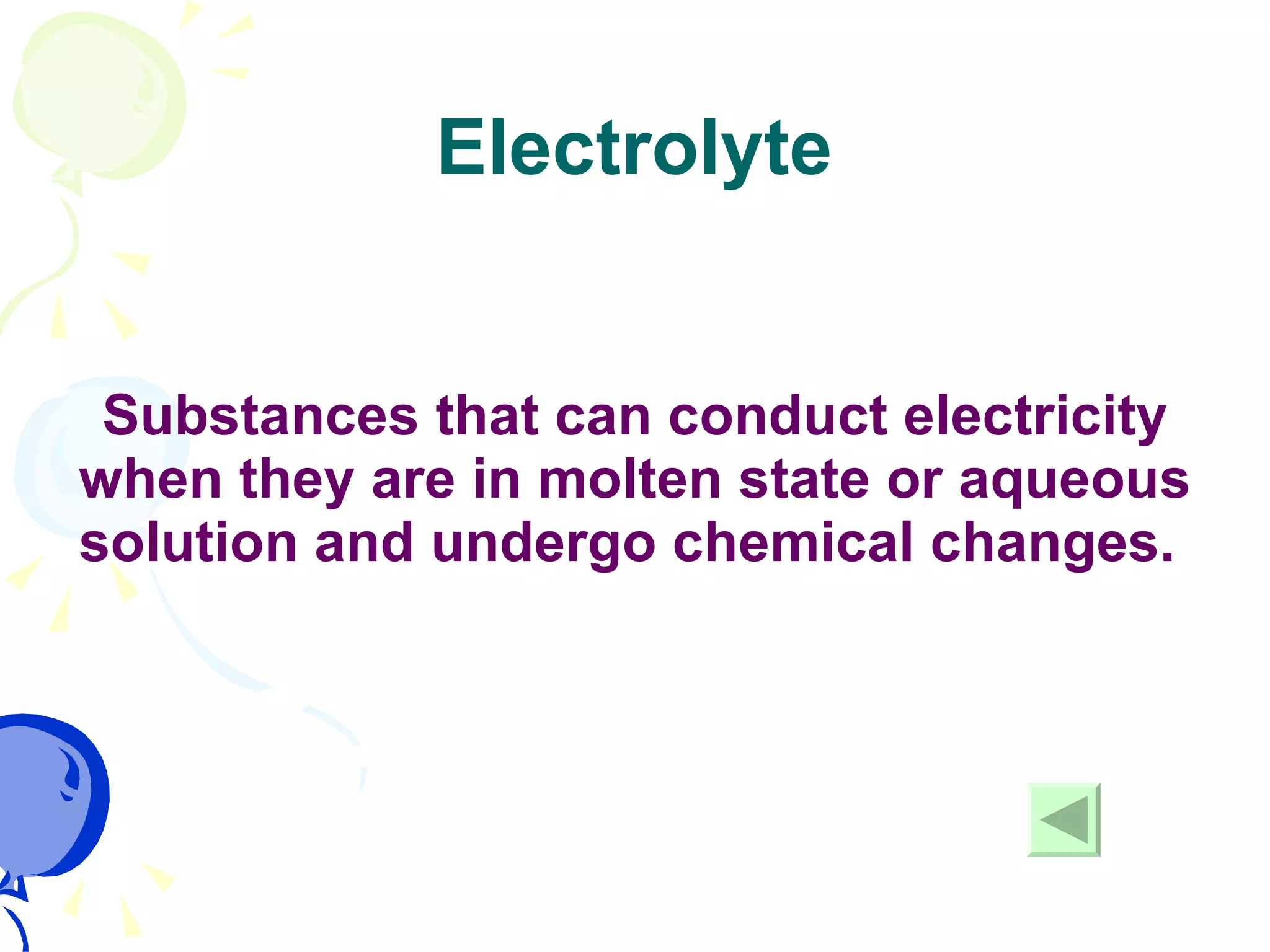 6.1 meaning of electrolyte | PPT