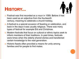 6.1 powerpoint presentation on festivals | PPTX