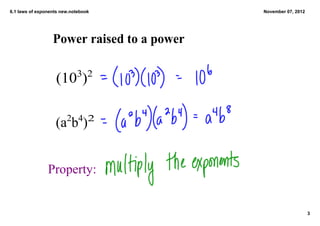 6.1 properties of exponents | PPT