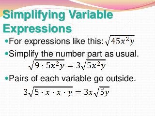 6 1 properties of square roots | PPTX
