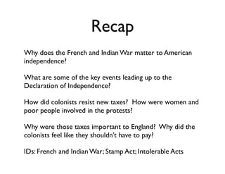 Road to revolution and the American Revolution | PDF