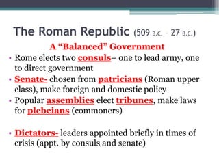 6.1 the roman republic | PPTX
