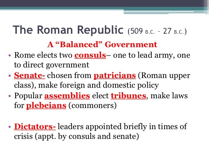 6.1 the roman republic
