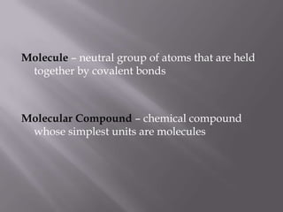 Chemical Compounds | PPT