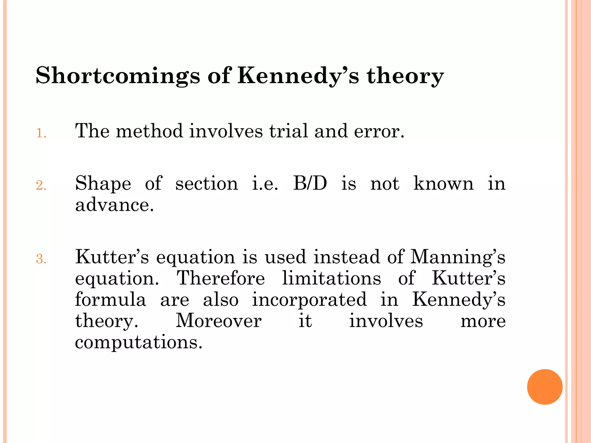 Design Of Hydraulic Structure - Kennedy's Theory | PPT
