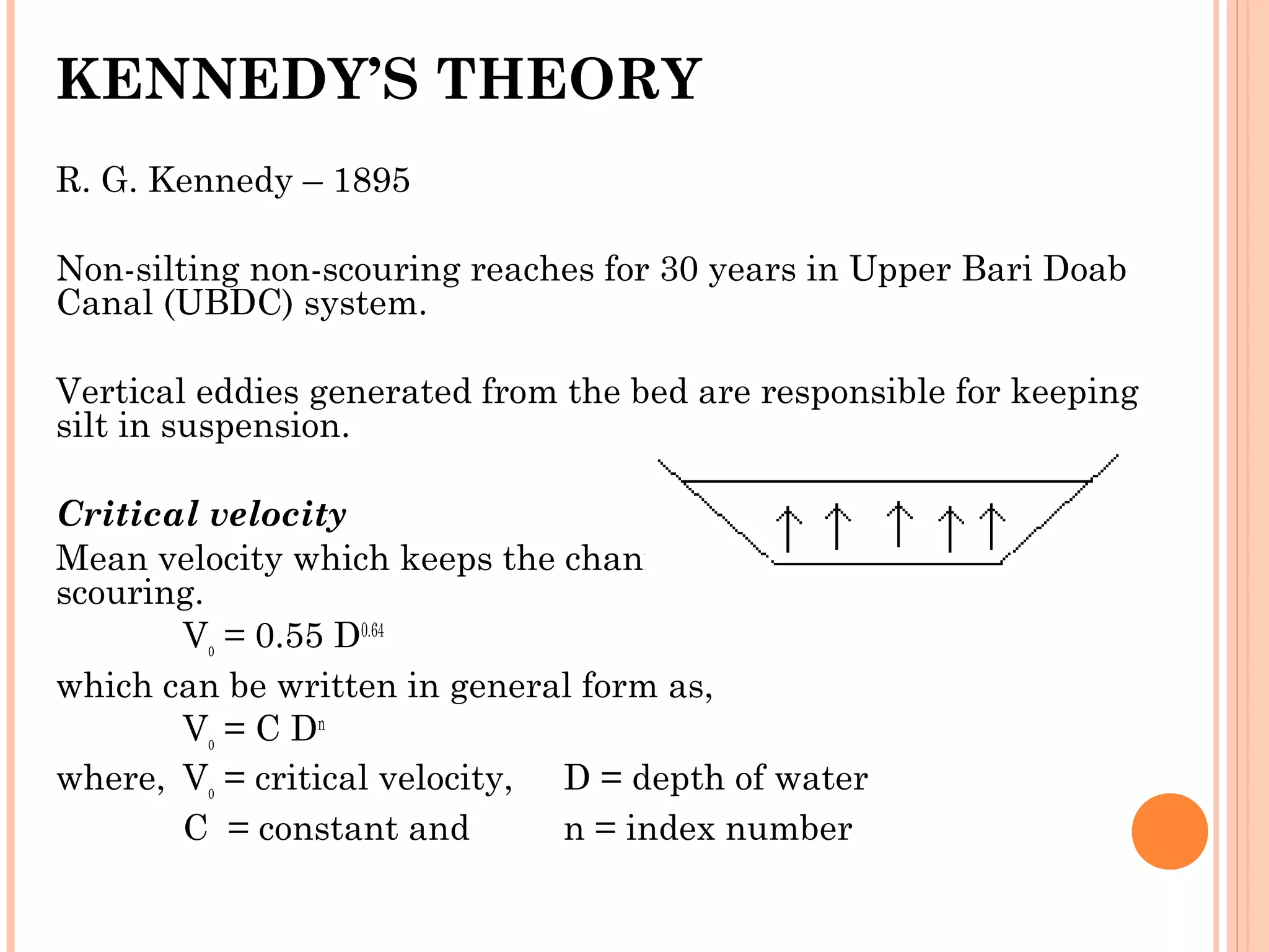 Design Of Hydraulic Structure - Kennedy's Theory | PPT