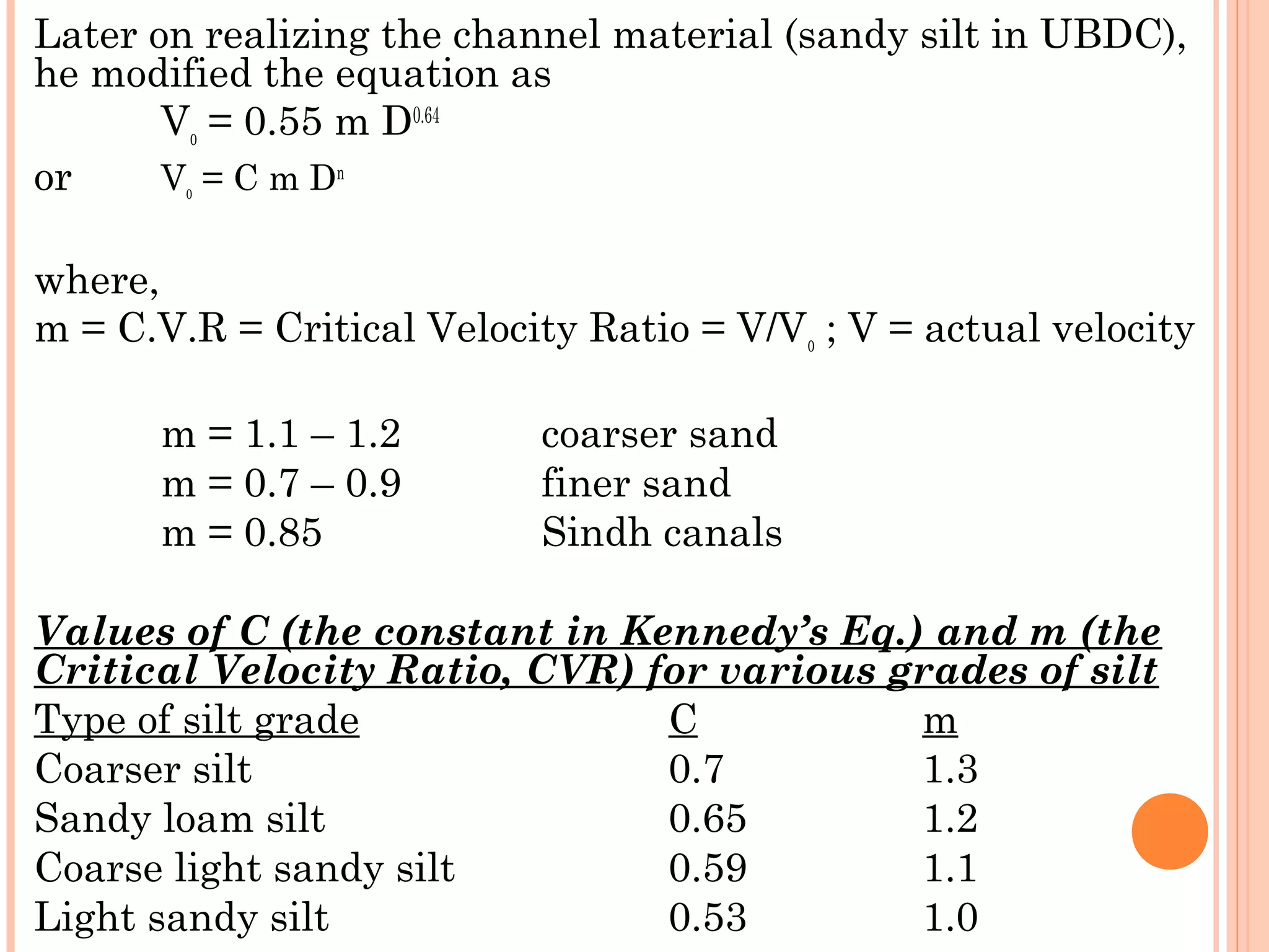 Design Of Hydraulic Structure - Kennedy's Theory | PPT