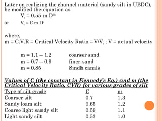 Design Of Hydraulic Structure - Kennedy's Theory | PPT
