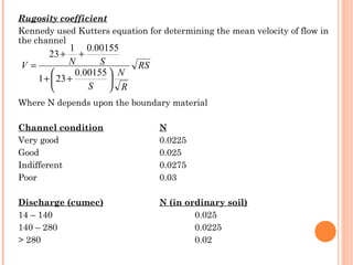 Design Of Hydraulic Structure - Kennedy's Theory | PPT