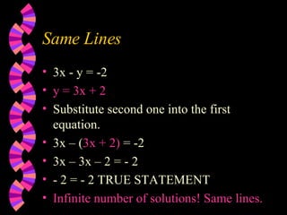 6 2 Solving Systems with substitution | PPT