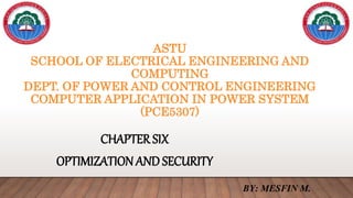 Computer Application in Power system: Chapter six - optimization and ...