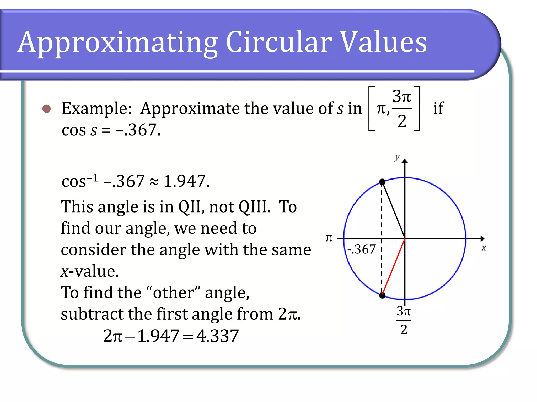 6.2 Unit Circle and Circular Functions | PDF | Physics | Science