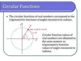 6.2 Unit Circle and Circular Functions | PDF
