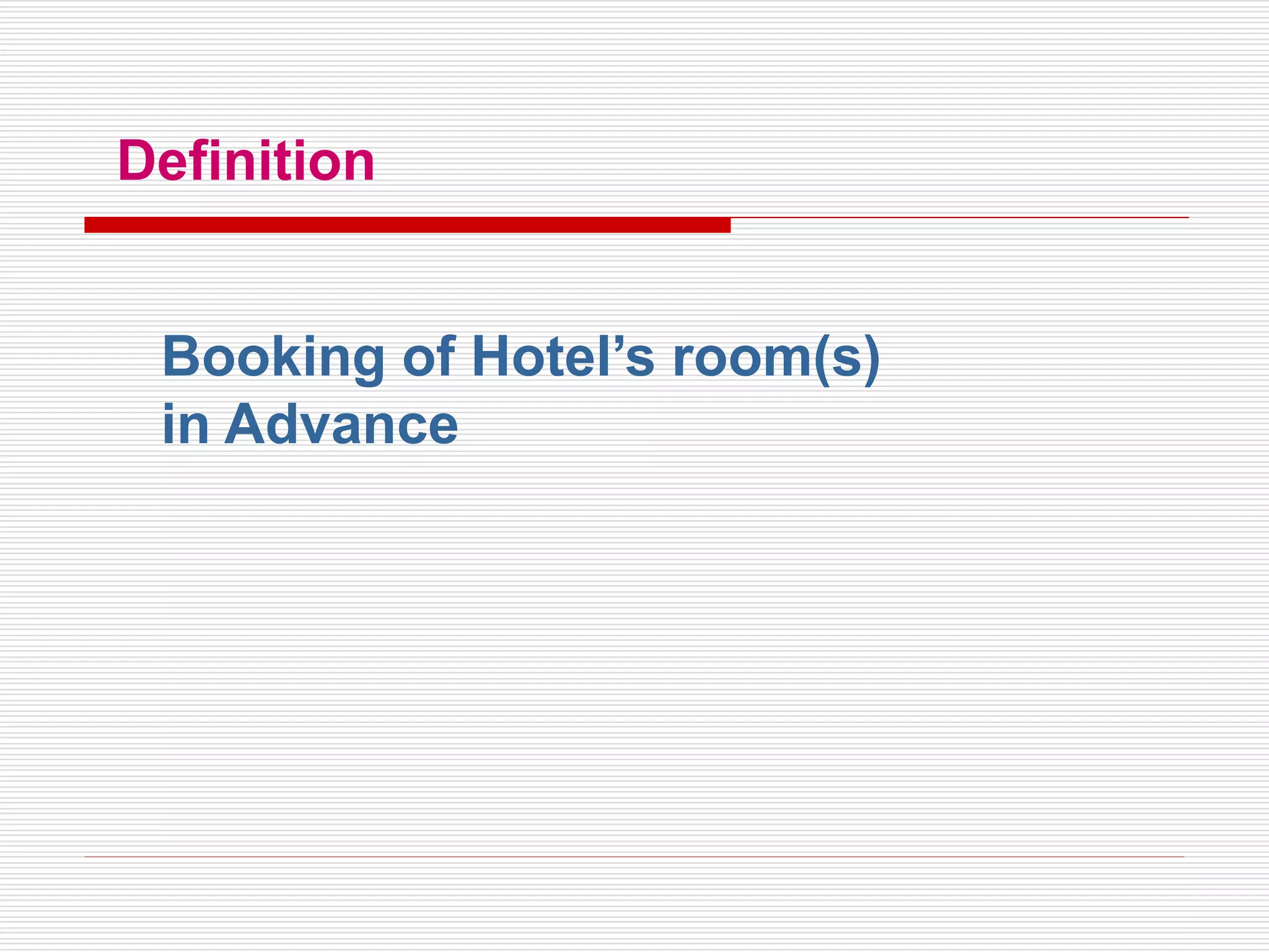Hotel Room Reservation Process | PPTX