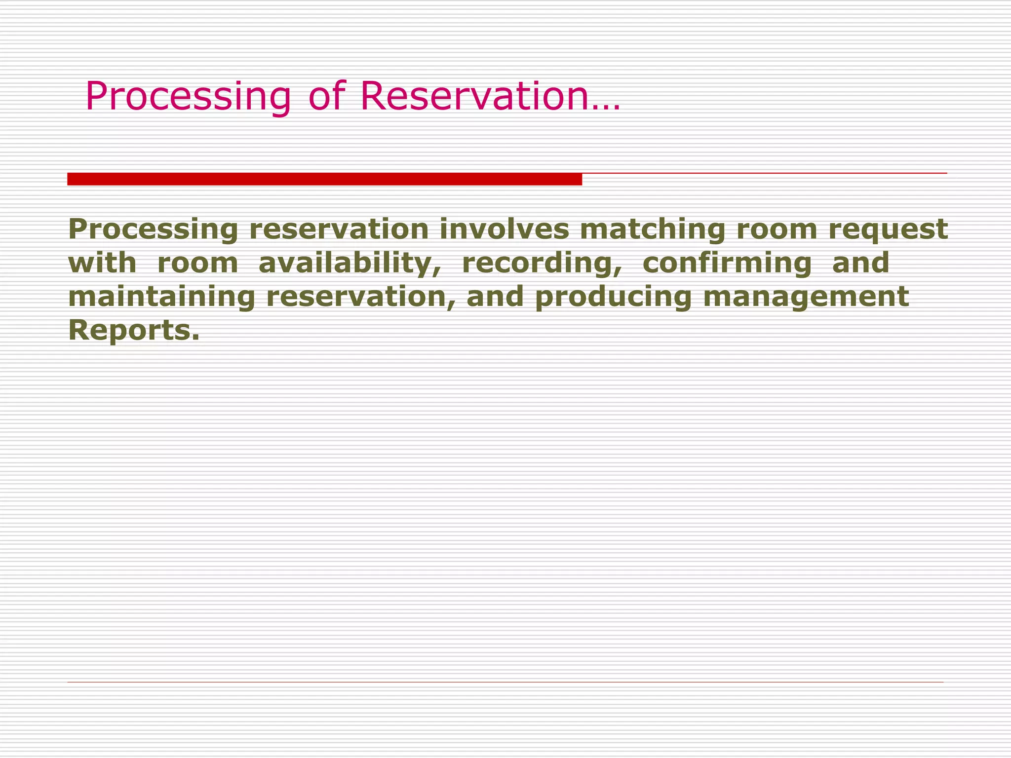 Hotel Room Reservation Process | PPTX