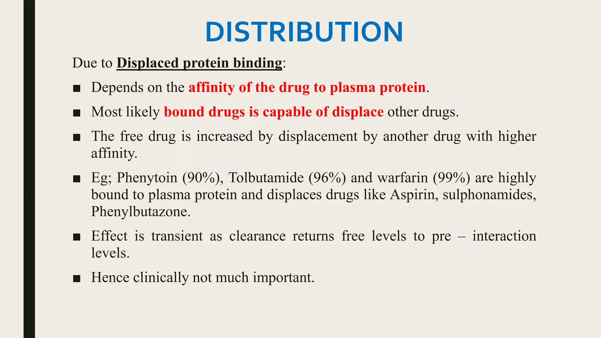 Pharmacokinetics of drug interaction | PPTX