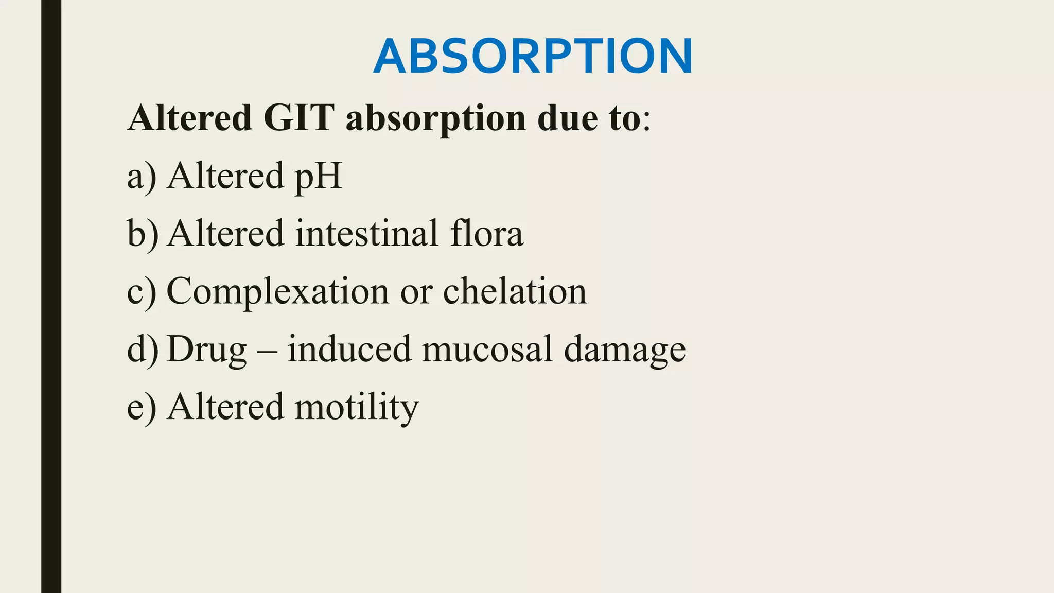 Pharmacokinetics of drug interaction | PPTX